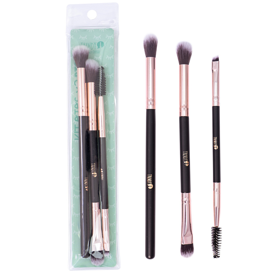 Kit Brocha Ojos x 3 Generica Trendy - Pretty Shop
