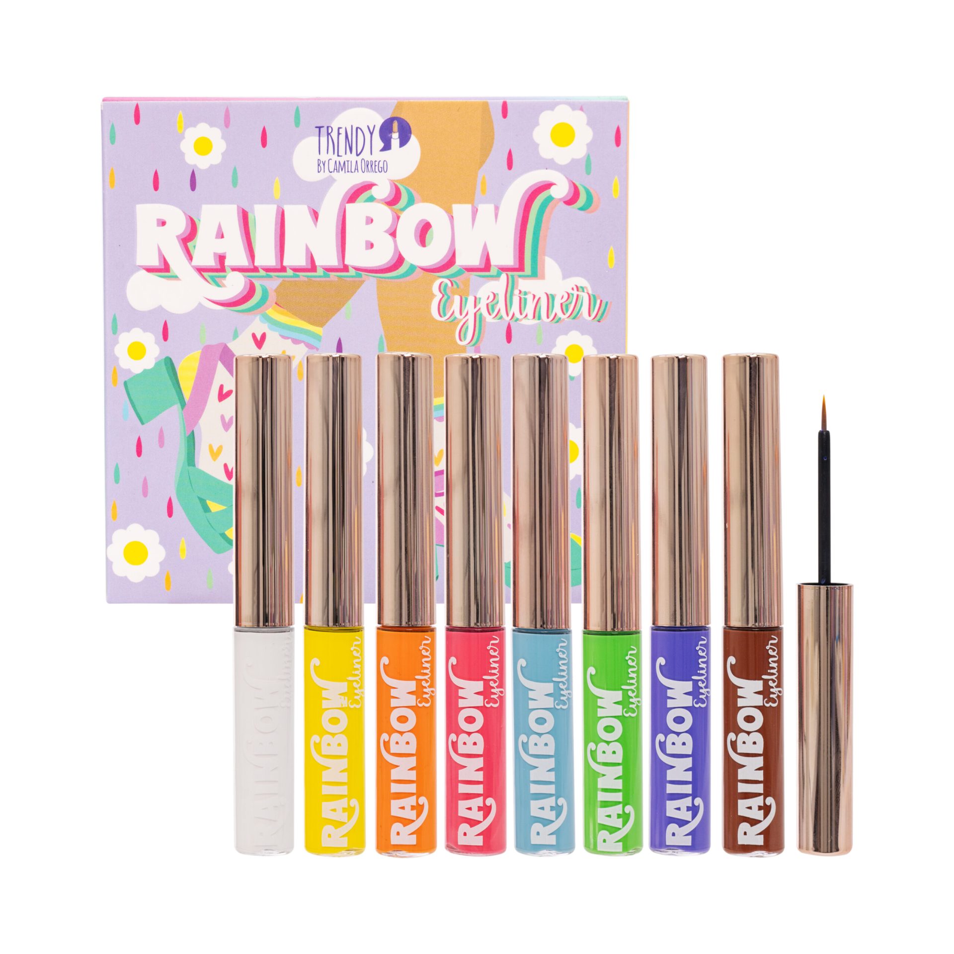 Kit X 8 Delineadores Matte Coloridos Rainbow Trendy - Pretty Shop